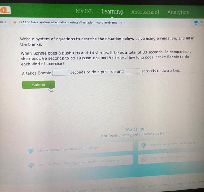 Solved Write a system of equations to describe the situation | Chegg.com