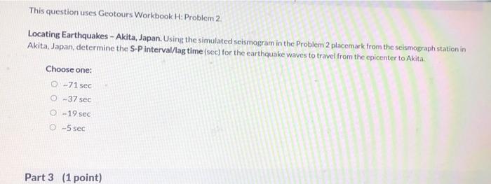 Solved This question uses Geotours Workbook H: Problem 2. | Chegg.com