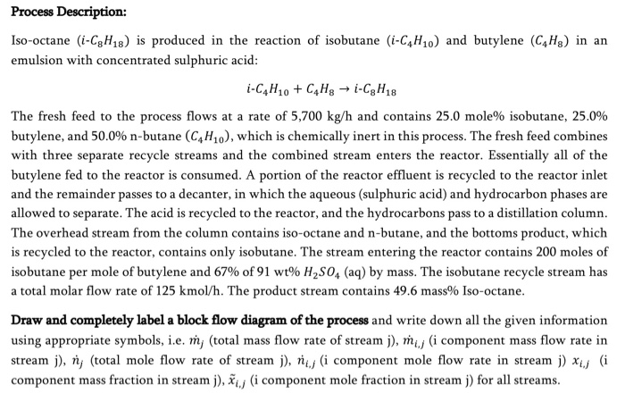 Solved Draw and complete label a block flow diagram (BFD) of | Chegg.com