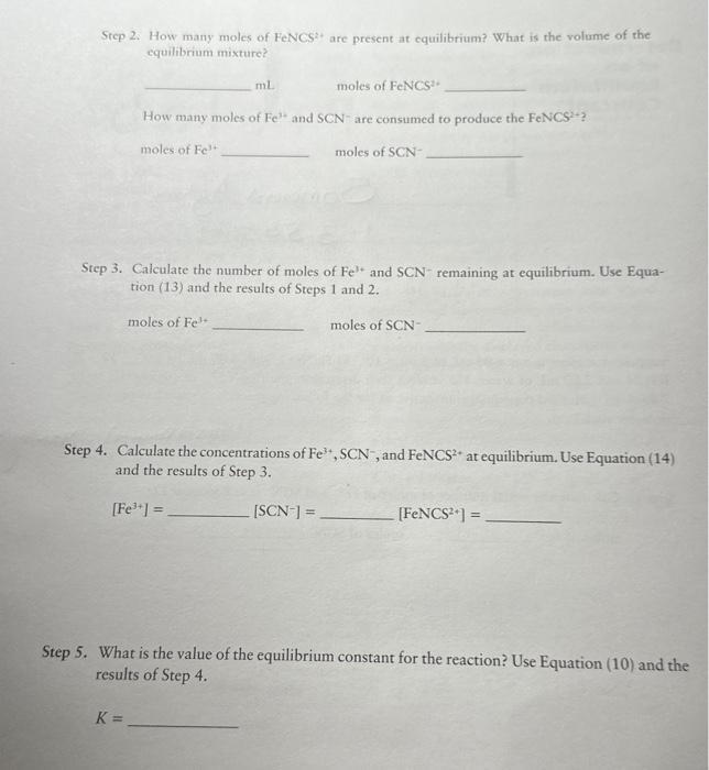 Solved Suppose a student mixes 4.00 mL of 2.00×10−3MFe(NO3), | Chegg.com