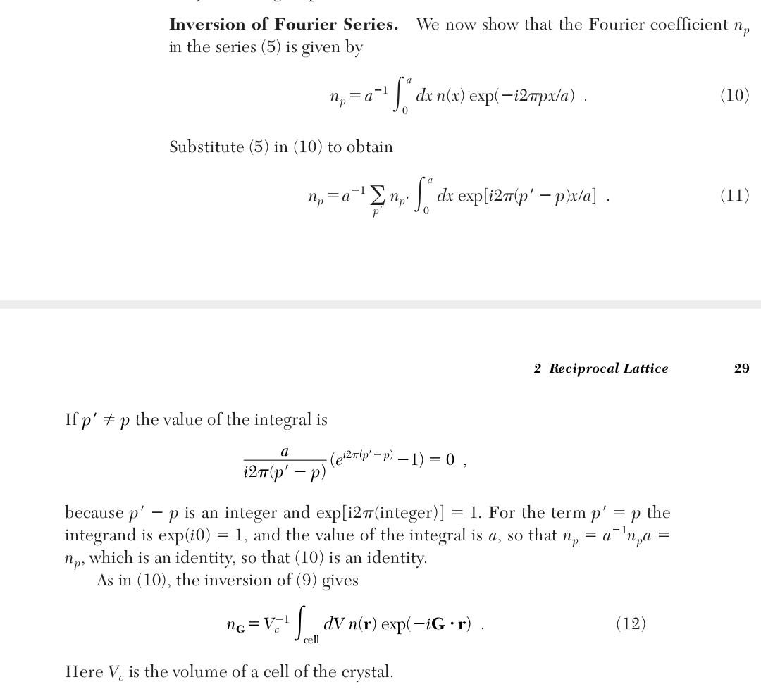 Solved Inversion of Fourier Series. We now show that the | Chegg.com