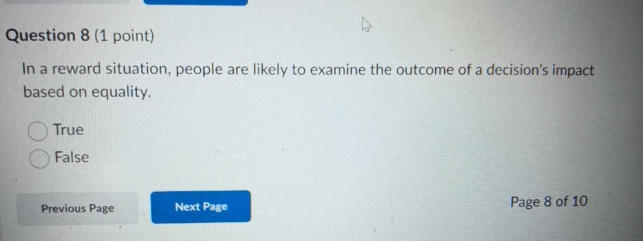 Solved Question 8 (1 ﻿point)In a reward situation, people | Chegg.com