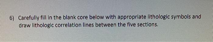 Solved 6) Carefully fill in the blank core below with | Chegg.com