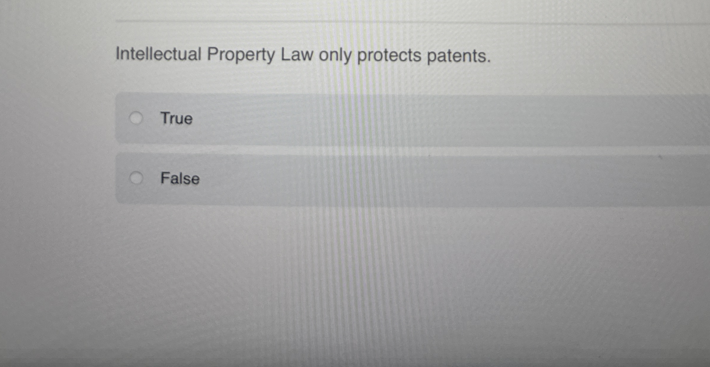 Solved Intellectual Property Law only protects | Chegg.com