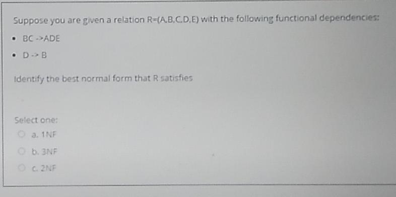 Solved Suppose you are given a relation R=(A.B.CD.C) with | Chegg.com