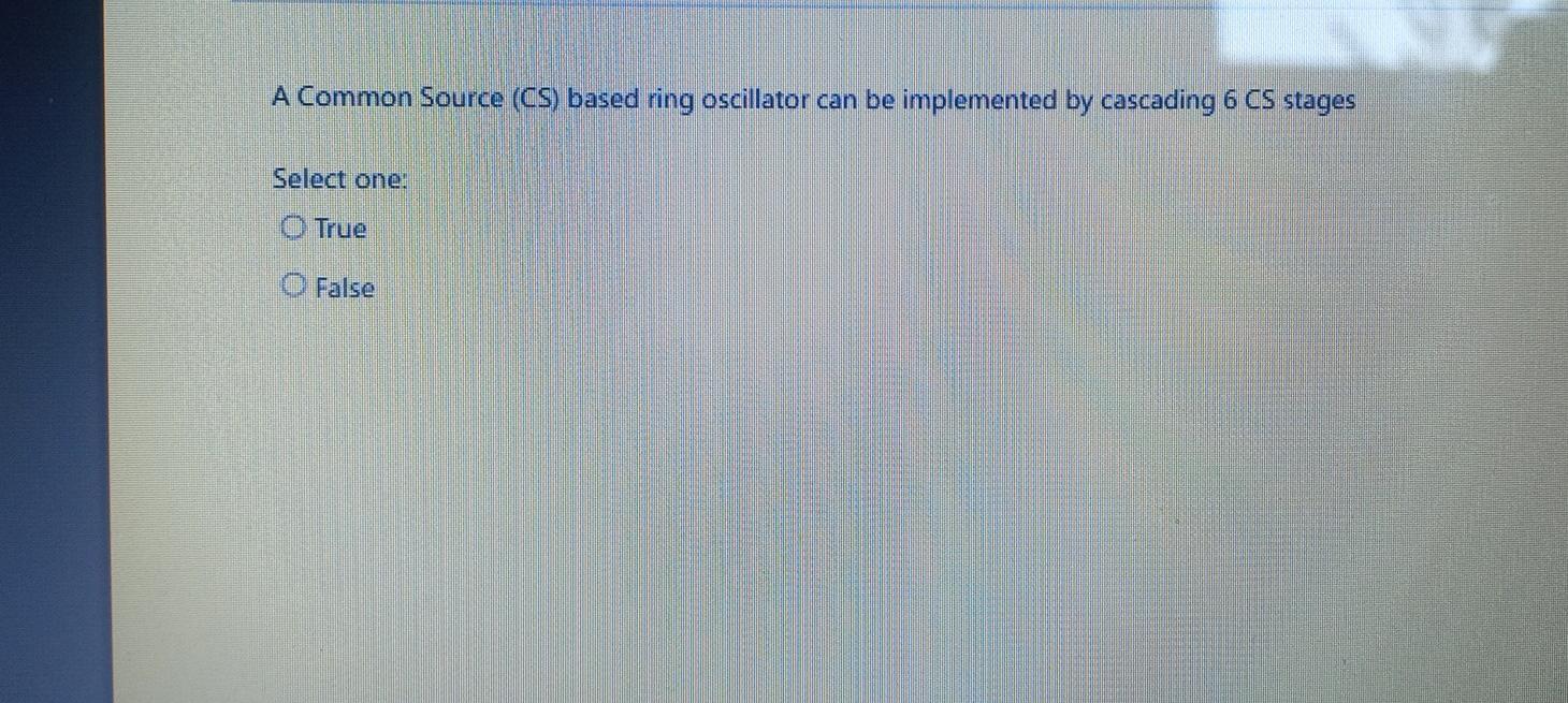 Solved The RLC loaded CS stage shown in the figure below is | Chegg.com