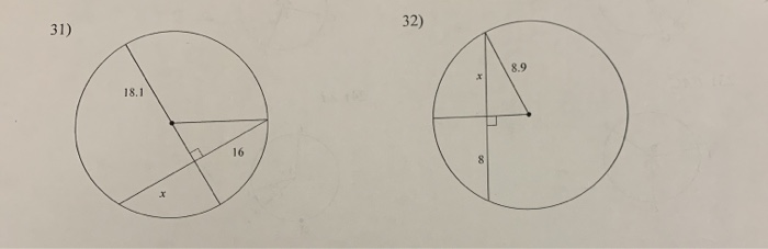 Solved 32) Find the length of the segment indicated. Round | Chegg.com