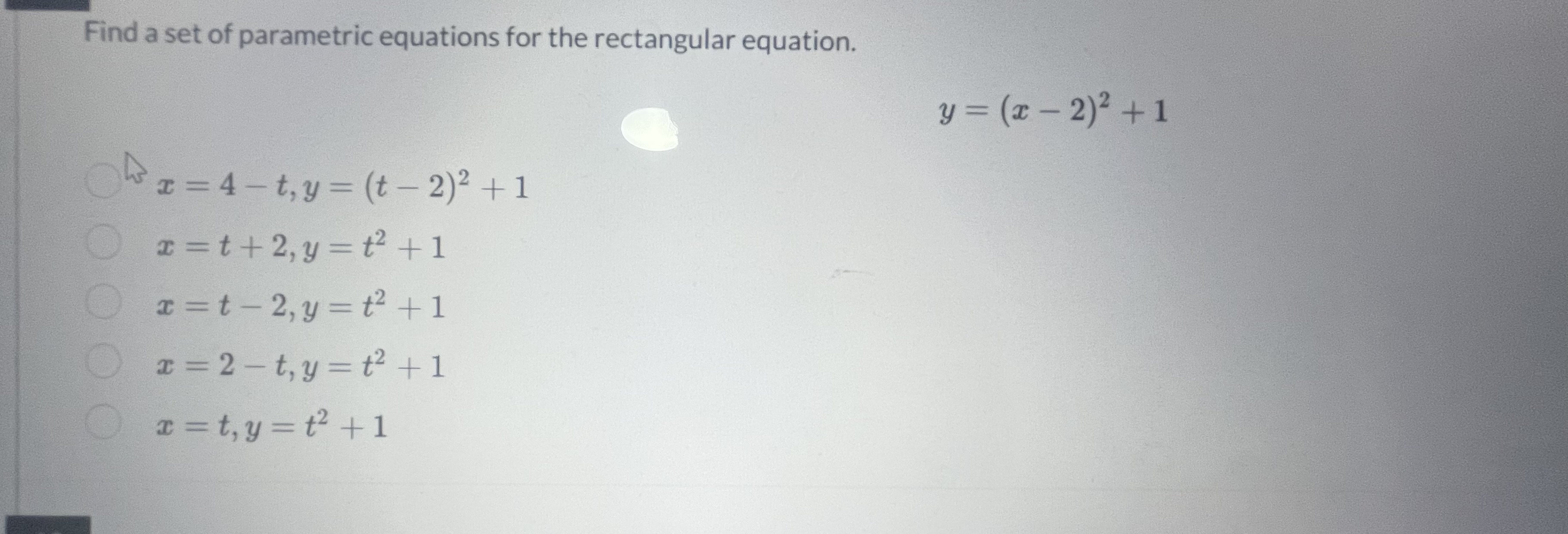 Solved Find a set of parametric equations for the | Chegg.com