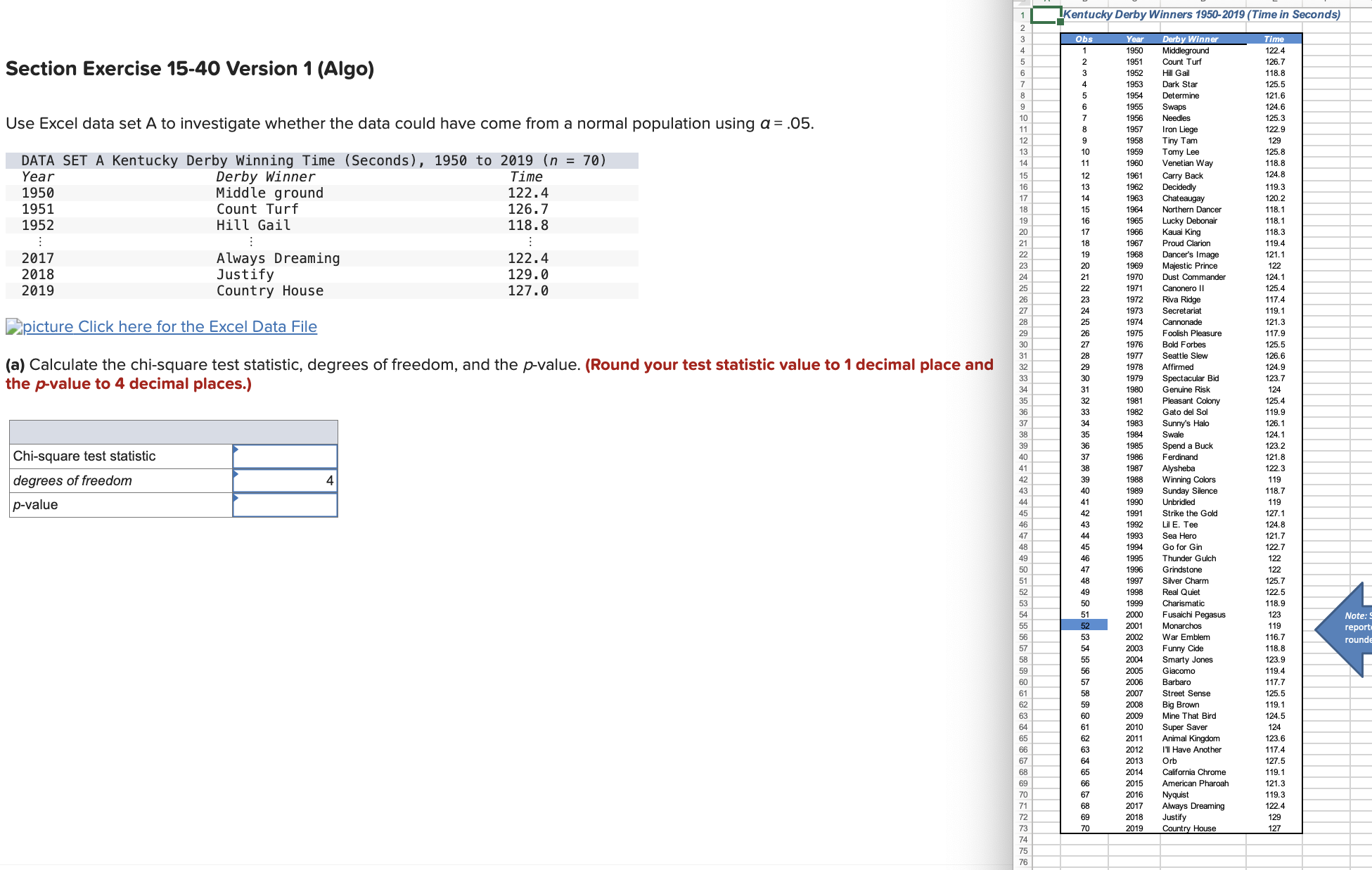 Solved Section Exercise 15-40 Version 1 (Algo)Use Excel | Chegg.com Solved Section Exercise 15-40 Version 1 (Algo)Use Excel | Chegg.com
