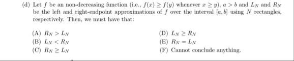 Solved (d) ﻿Let f ﻿be an non-decreasing function | Chegg.com