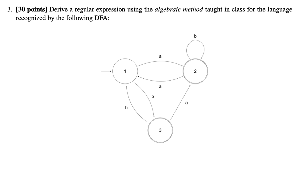 Solved Derive a regular expression using the algebraic | Chegg.com