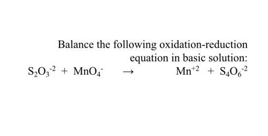 Solved Balance the following oxidation-reduction equation in | Chegg.com