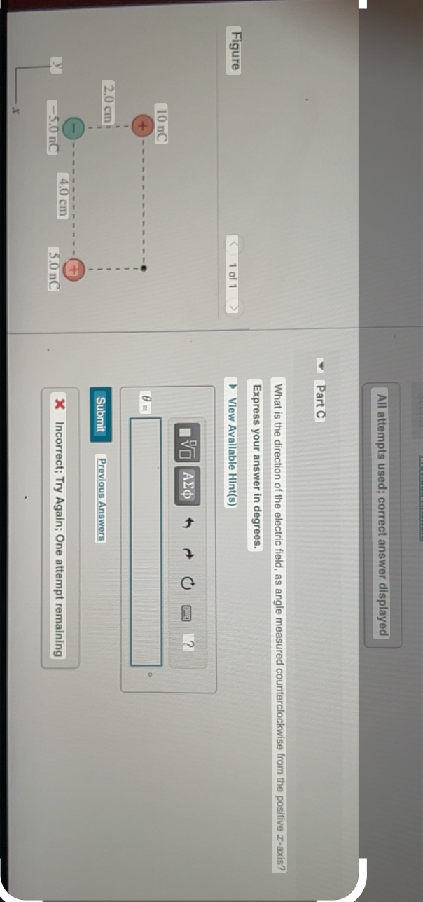Solved Part CWhat is the direction of the electric field, as | Chegg.com