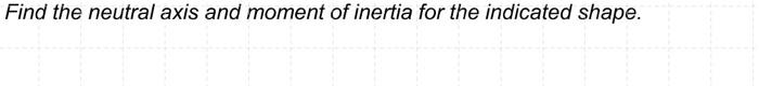 Solved Find the neutral axis and moment of inertia for the | Chegg.com