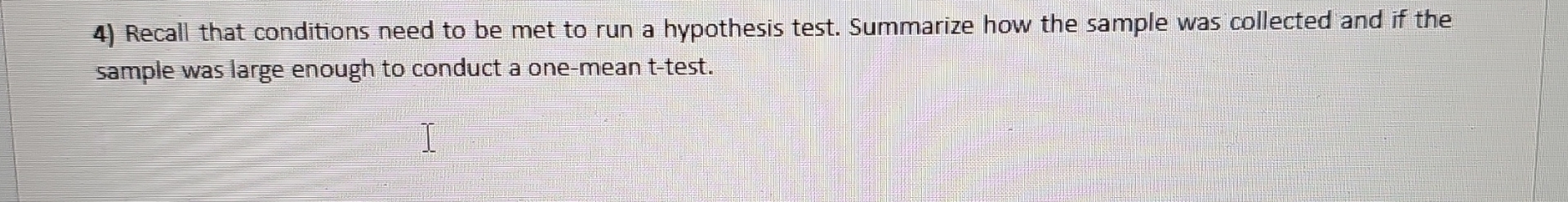 Solved Recall that conditions need to be met to run a | Chegg.com
