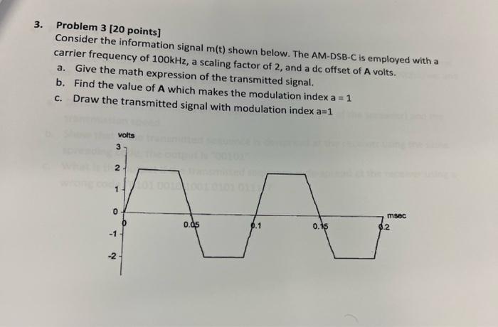 Solved 3. Problem 3 (20 points] Consider the information | Chegg.com
