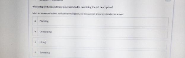 Solved Which step in the recruitment process includes | Chegg.com