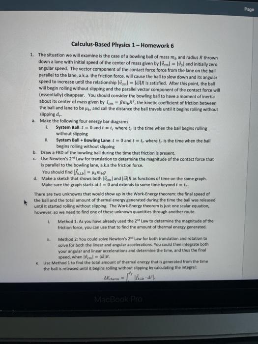 Solved Page Calculus-Based Physics 1 - Homework 6 1. The | Chegg.com