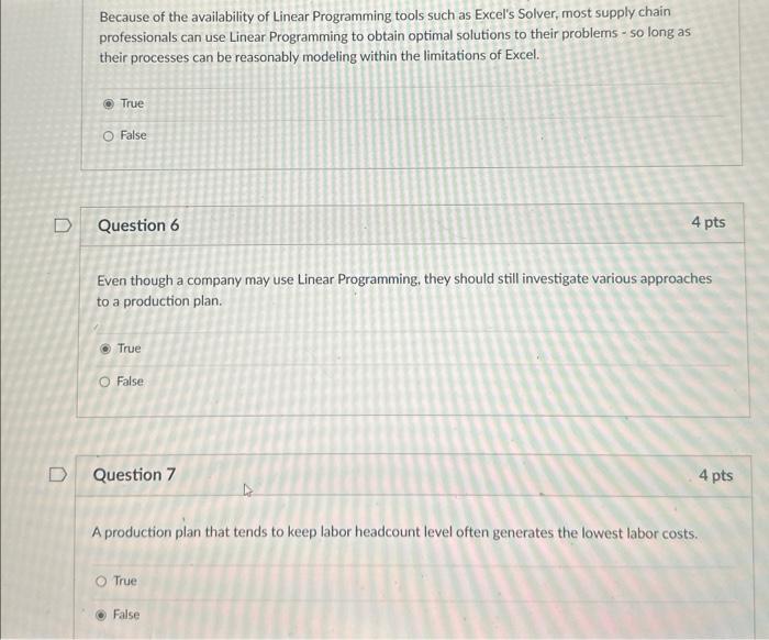 Solved Because of the availability of Linear Programming | Chegg.com