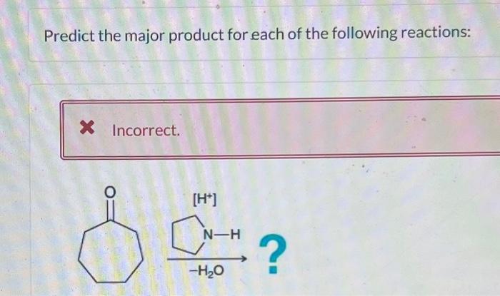 Solved Predict the major product for each of the following | Chegg.com