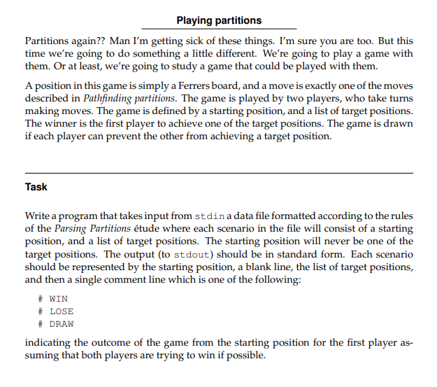 Solved Playing partitionsPartitions again?? Man I'm getting | Chegg.com