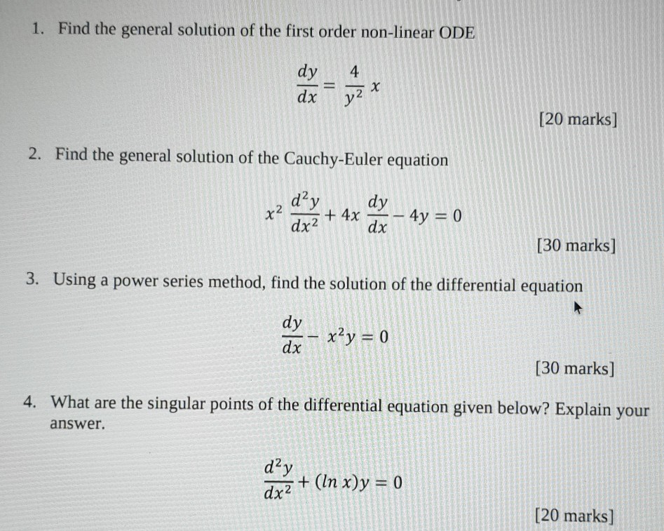 Solved 1. Find the general solution of the first order | Chegg.com