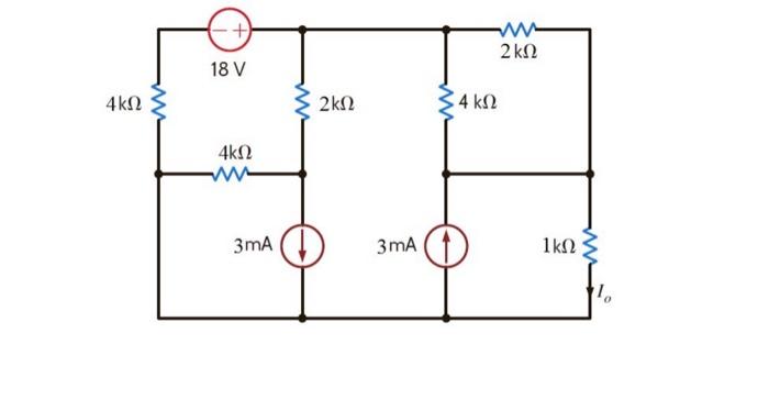 Solved Question: Find 𝐼𝑜 in the network below using | Chegg.com