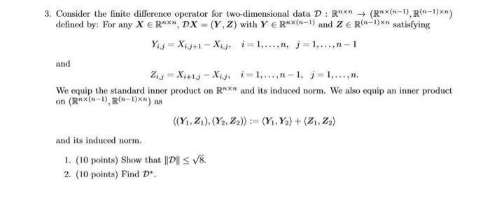 Solved 3. Consider the finite difference operator for | Chegg.com