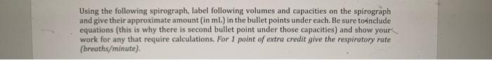 Solved Using the following spirograph, label following | Chegg.com