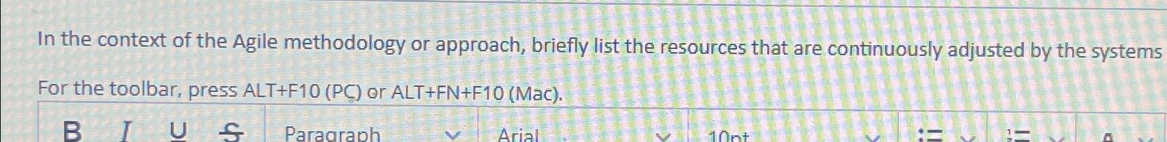 Solved In the context of the Agile methodology or approach, | Chegg.com