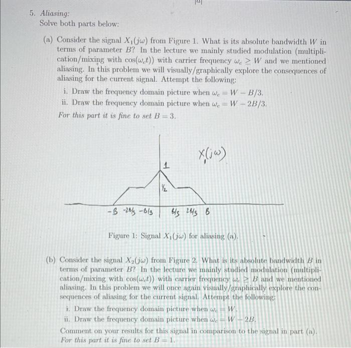 5. Aliasing: Solve both parts below: (a) Consider the | Chegg.com