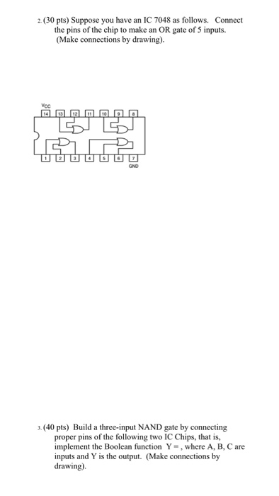Solved 2. (30 pts) Suppose you have an IC 7048 as follows. | Chegg.com