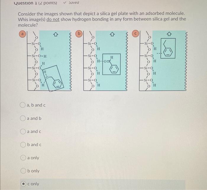 Solved Consider the images shown that depict a silica gel | Chegg.com