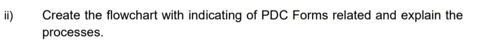 ii) ﻿Create the flowchart with indicating of PDC | Chegg.com