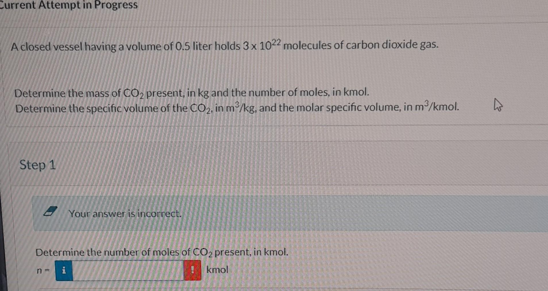 Solved A closed vessel having a volume of 0.5 liter holds | Chegg.com