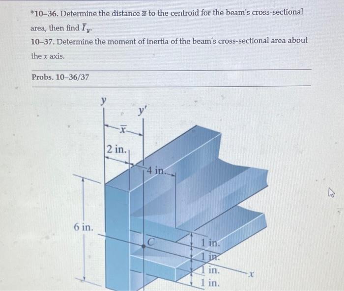 Solved *10–36. Determine the distance to the centroid for | Chegg.com