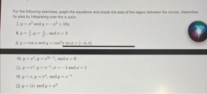 Solved For the following exercises, determine the area of | Chegg.com