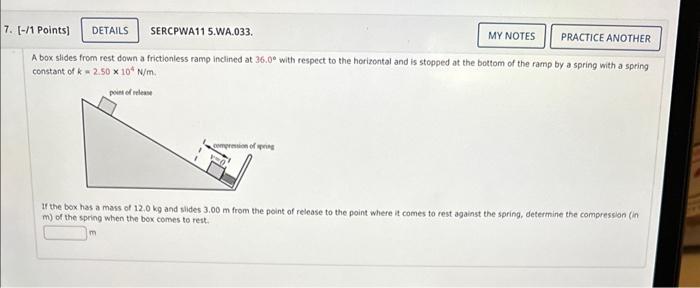 Solved A box slides from rest down a frictionless ramp | Chegg.com
