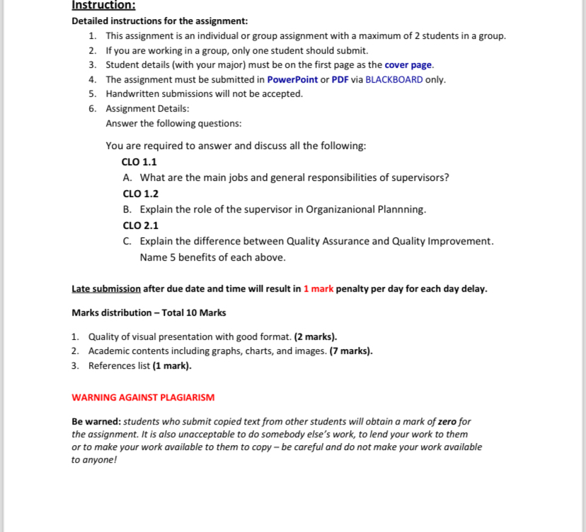 Solved Instruction:Detailed instructions for the | Chegg.com