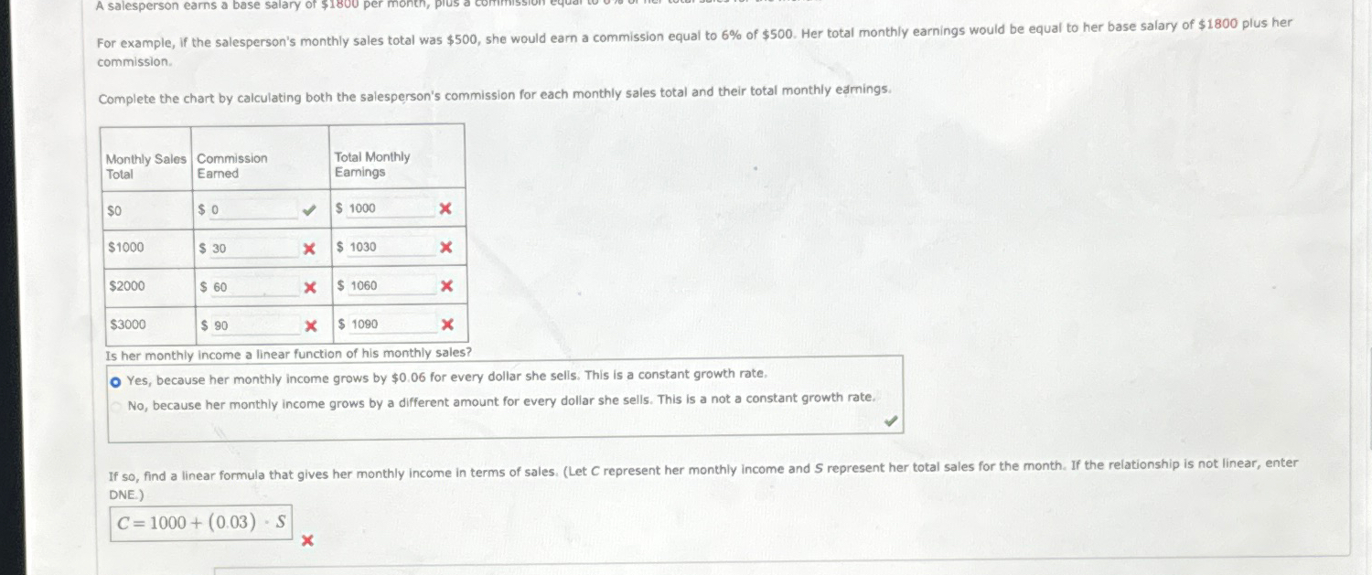 Solved commission.Complete the chart by calculating both the | Chegg.com