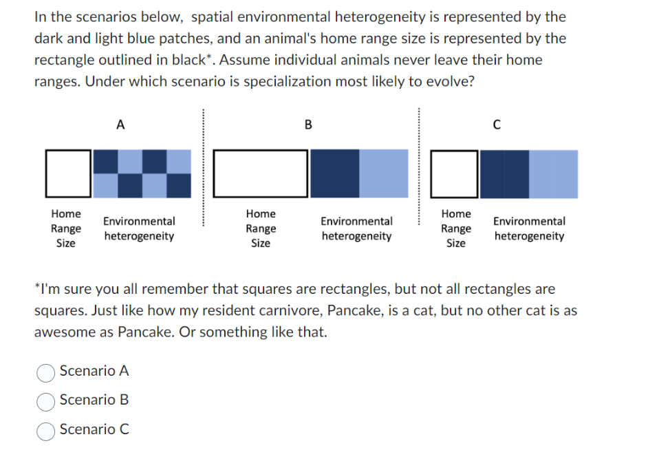 Solved In the scenarios below, spatial environmental | Chegg.com