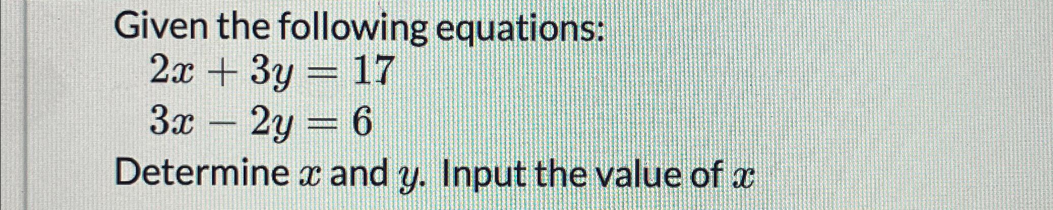 Solved Given The Following 