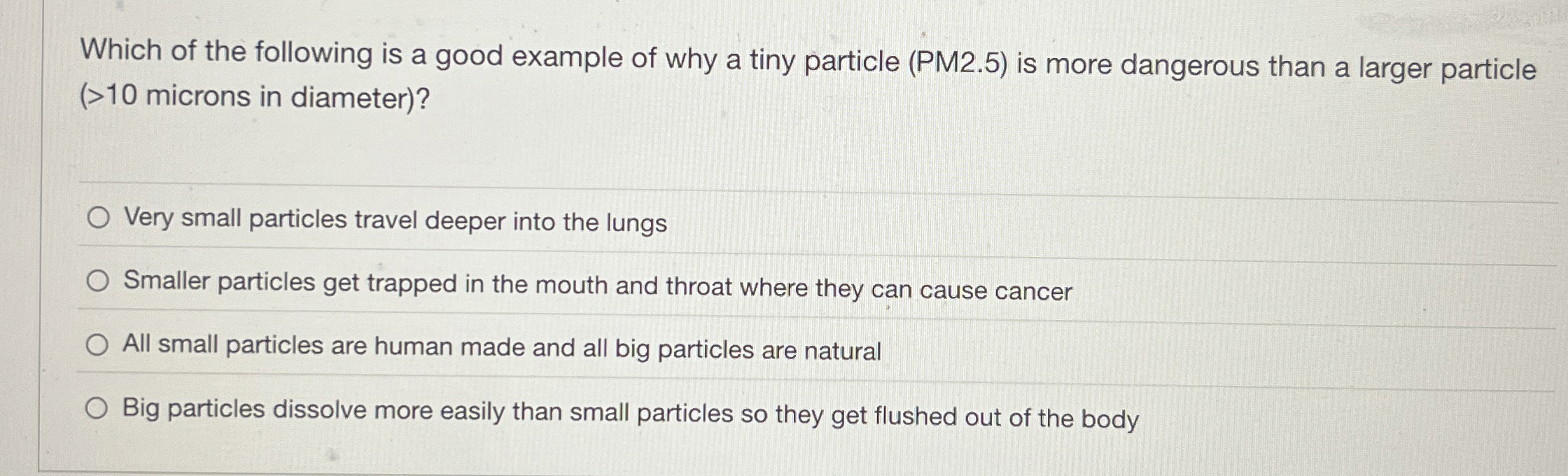 Solved Which of the following is a good example of why a | Chegg.com