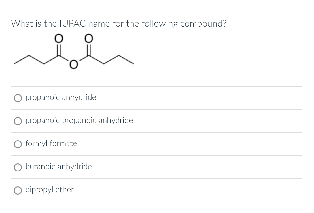 Solved What is the IUPAC name for the following | Chegg.com