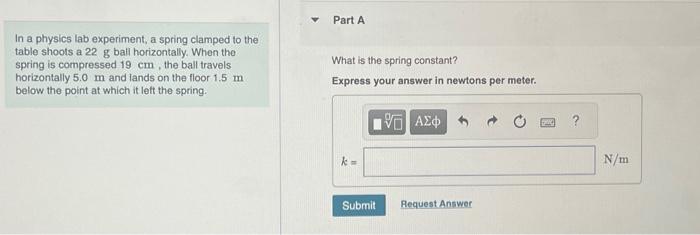 Solved In a physics lab experiment, a spring clamped to the | Chegg.com