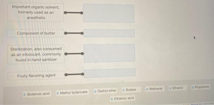 Solved Match the function to the compound: Nail polish | Chegg.com
