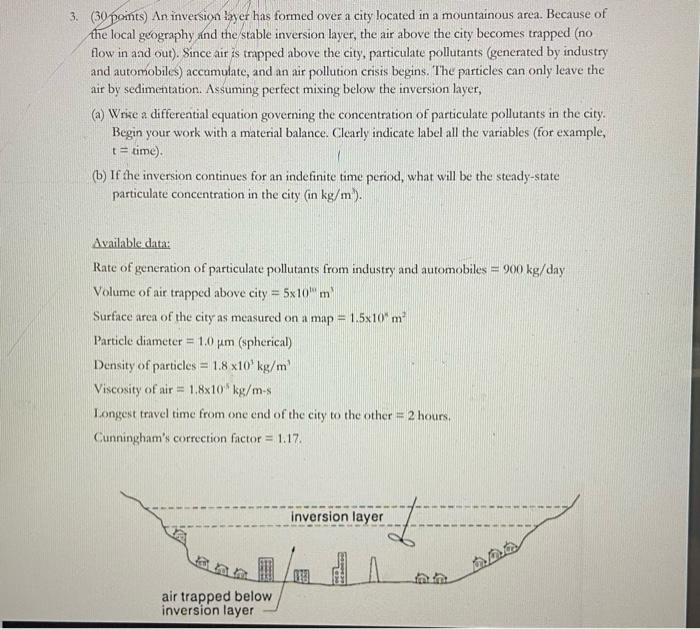 Solved 3. (30 points) An inversion layer has formed over a | Chegg.com
