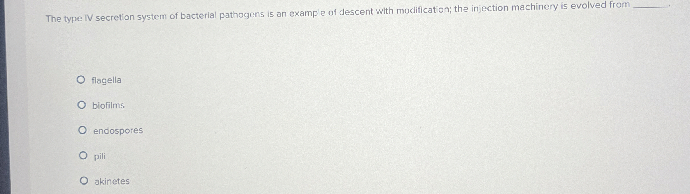Solved The type IV secretion system of bacterial pathogens | Chegg.com