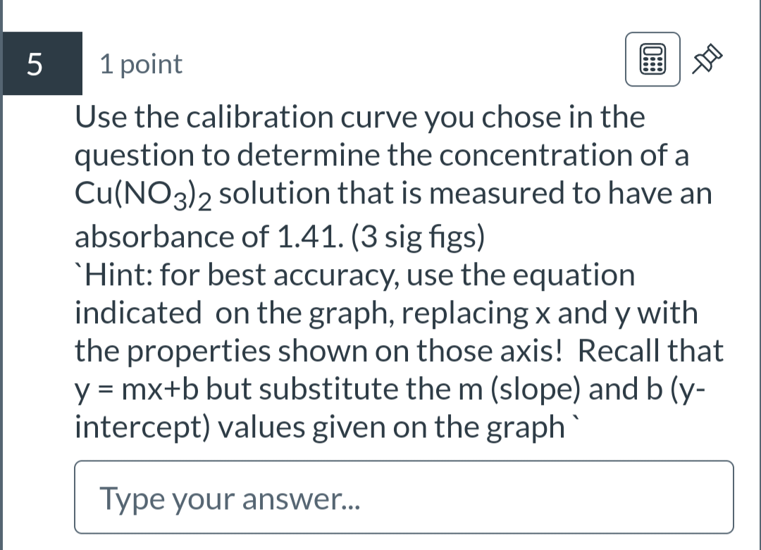 Solved Use the calibration curve you chose in the question | Chegg.com