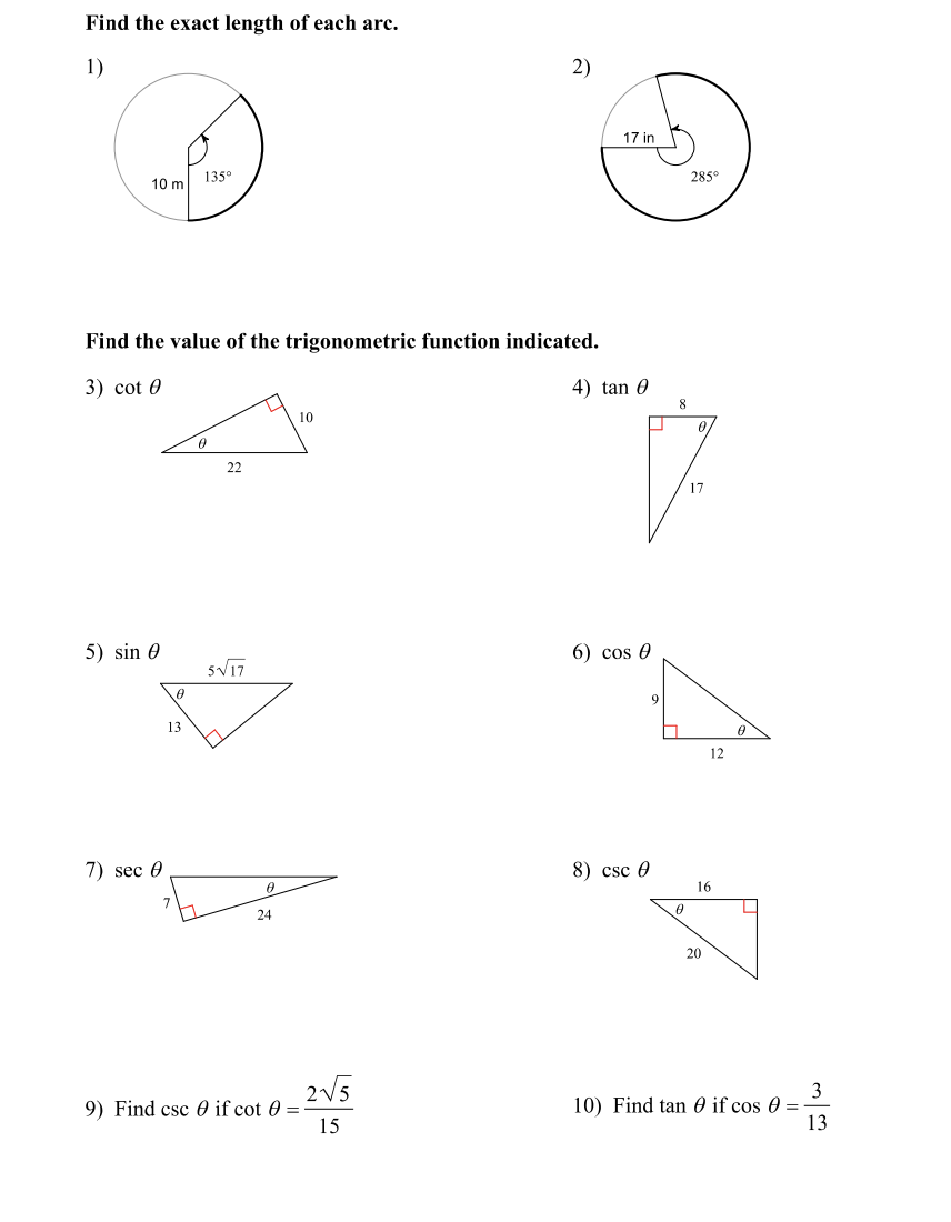 Solved Find the exact length of each arc.1Find the value of | Chegg.com Solved Find the exact length of each arc.1Find the value of | Chegg.com